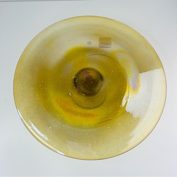 Anthropologie | Dining | Anthropologie Amber Recycled Glass Round ...